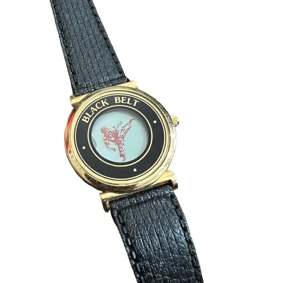 Accessories | Vintage Black Belt Karate Watch Rare Collectable Martial ...